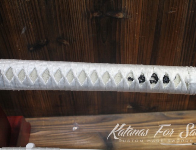 Hand Forged Gold Acid Dye 9260 Spring Steel Katana Phoenix Samurai ...