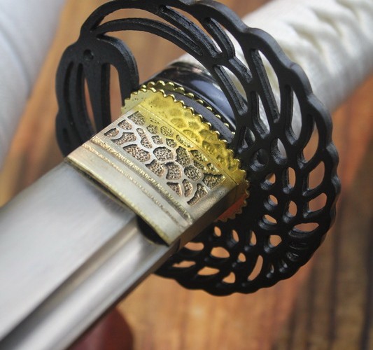 Hand Forged Gold Acid Dye 9260 Spring Steel Katana Phoenix Samurai ...