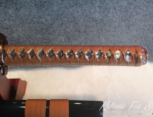 Japanese Flowers Tsuba Hand Forged Folded Steel Samurai Katana Sword ...